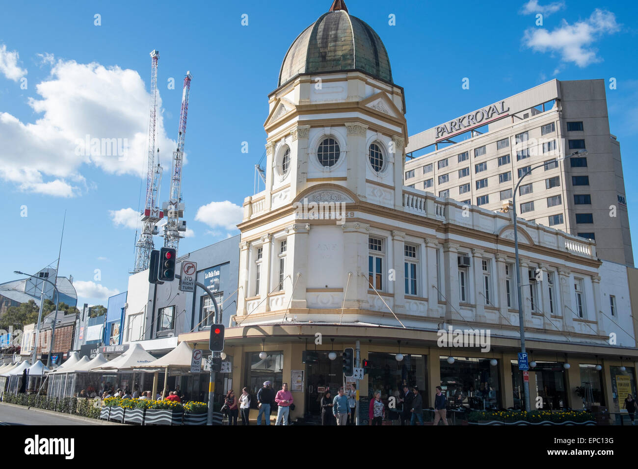 church street in Parramatta in Western Sydney and park royal hotel ...