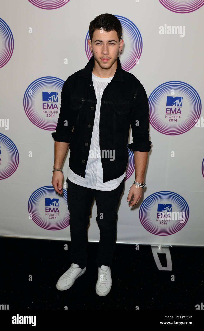 MTV EMA's 2014 Kick Off at Klipsch Amphitheater Featuring: Nick Jonas ...