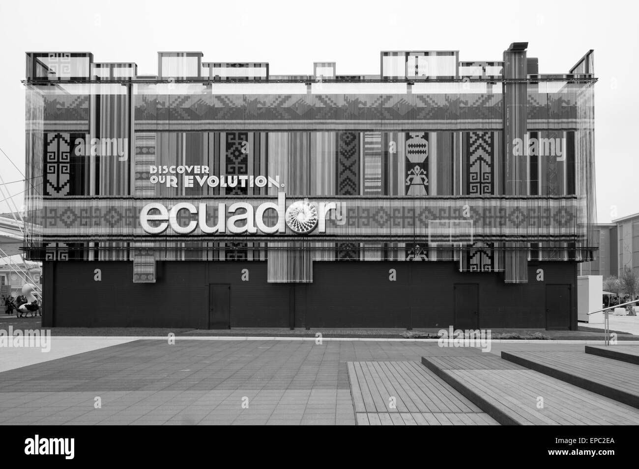 Milan, Italy, 5th May 2015. The Ecuador pavilion by architects Zorrozua y Asociados at Expo 2015 ...