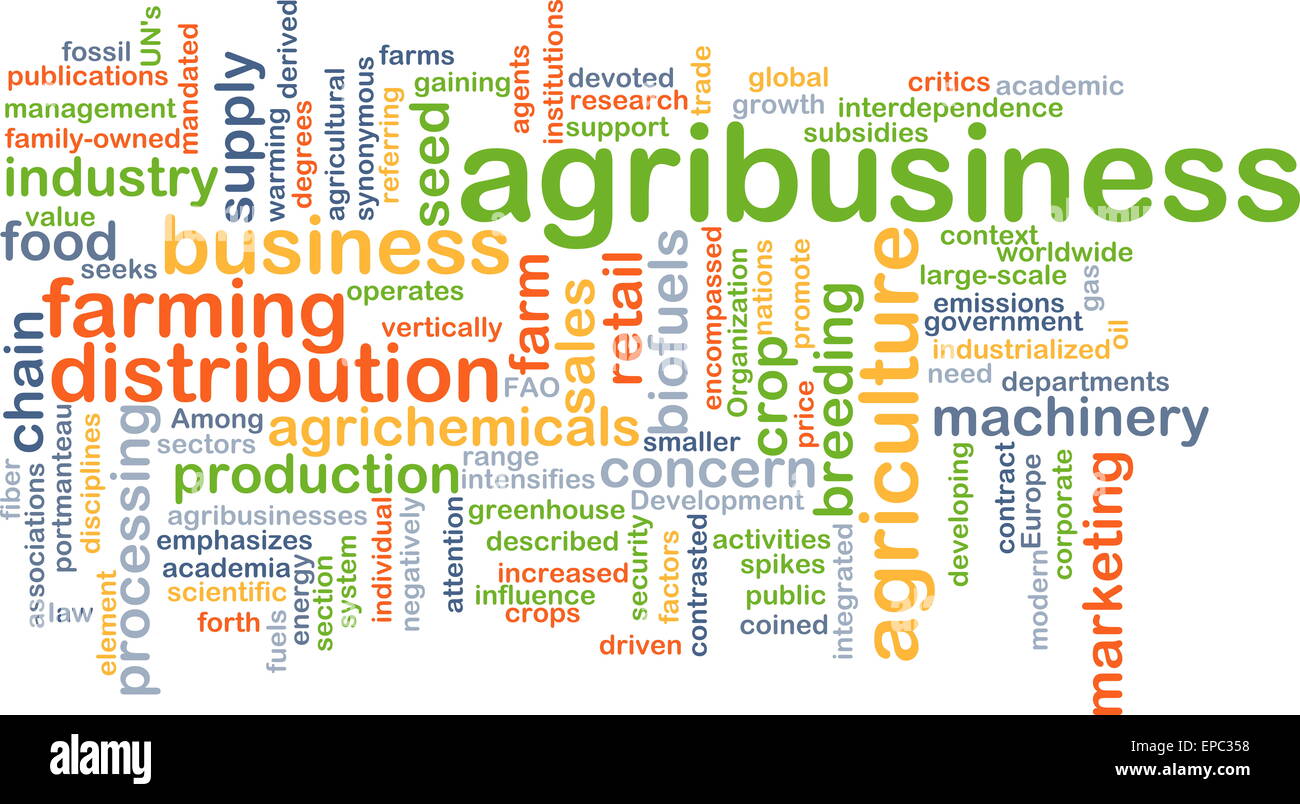 Background concept wordcloud illustration of agribusiness Stock Photo ...