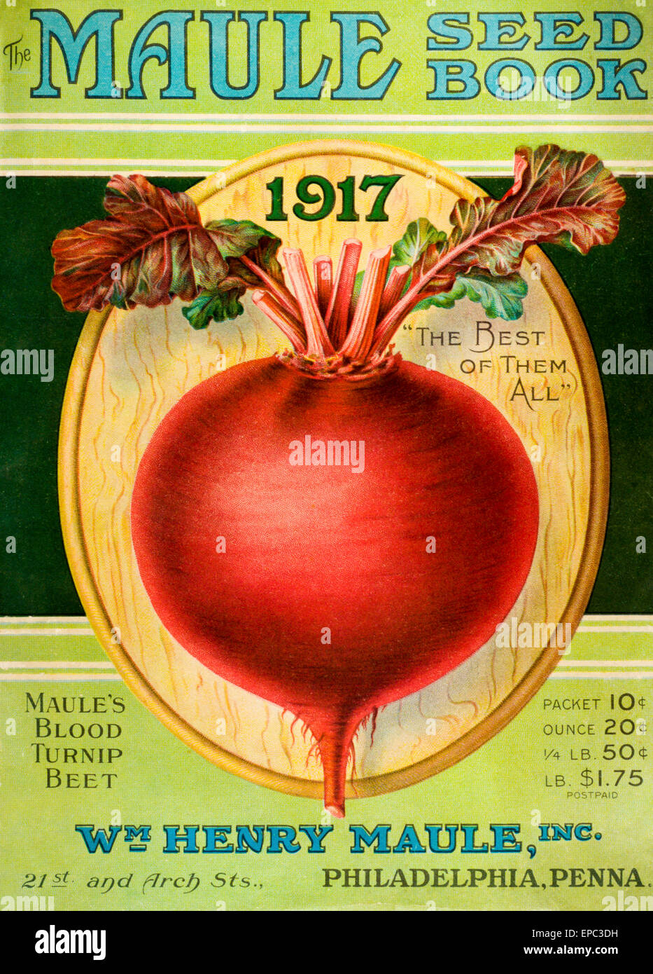 Historic Maule's seed book with illustration of blood turnip beet from ...