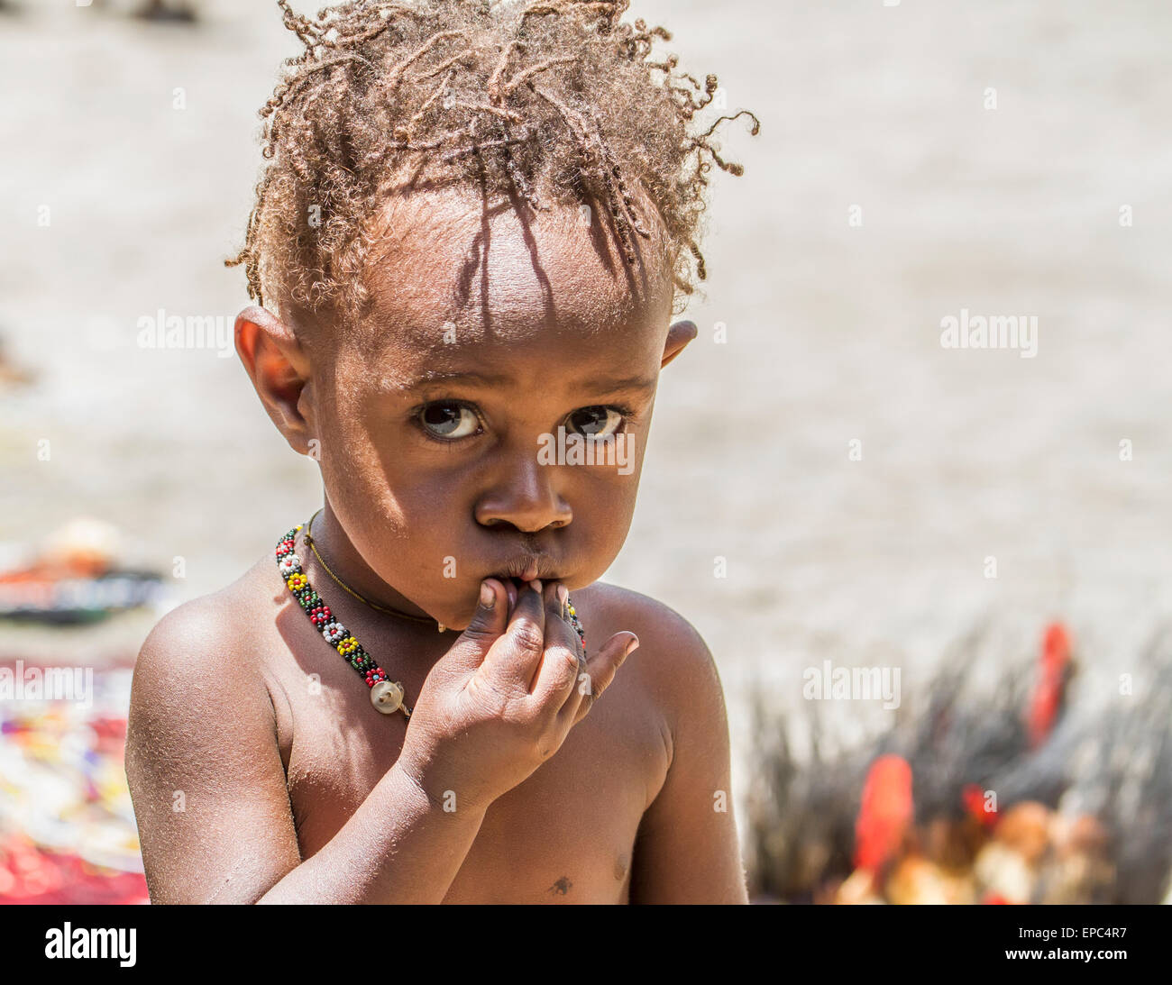 Dani girl, Obia Village, Baliem Valley, Central Highlands of Western ...