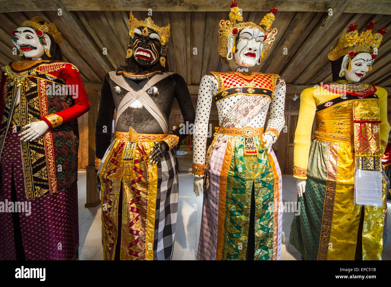 Panglembar Balinese dance masks on display at the Setia Darma House of ...