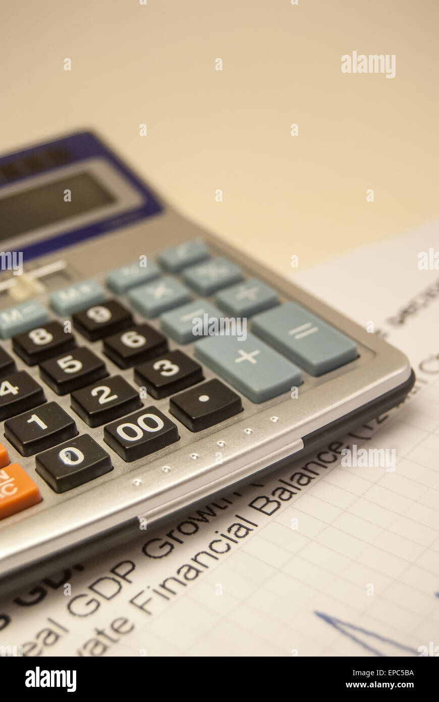pen and calculator Stock Photo - Alamy
