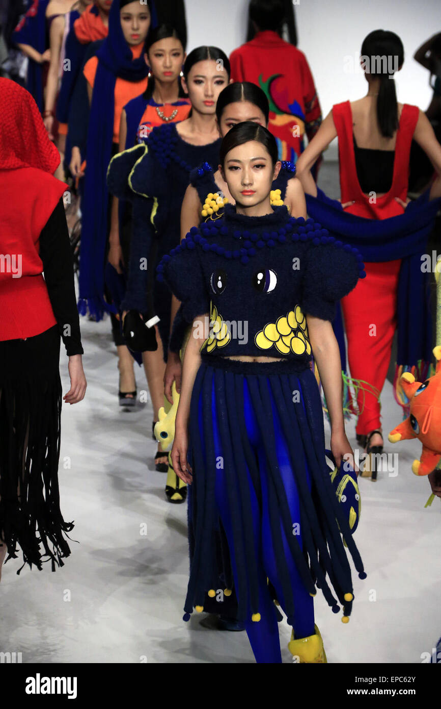 Beijing, China. 15th May, 2015. Models present creations of the ...