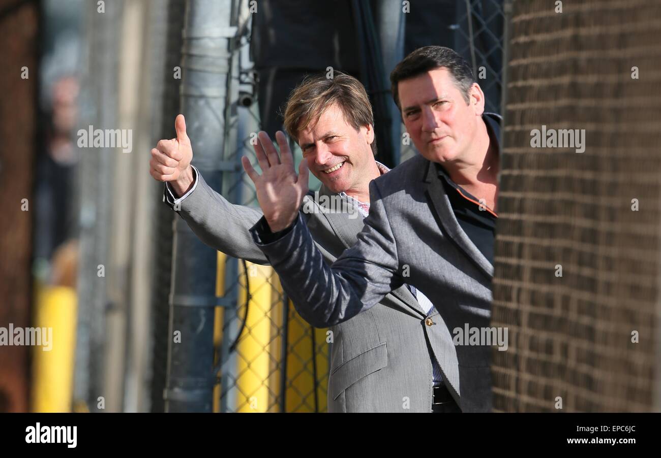 New wave band, Spandau Ballet perform on Jimmy Kimmel Live. The members ...