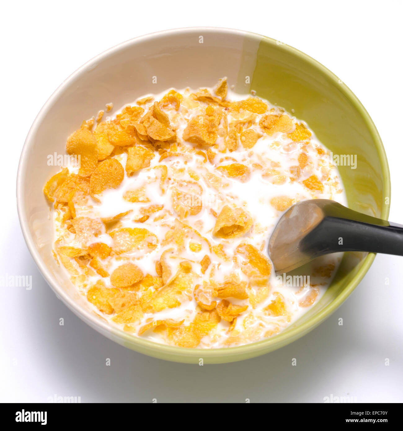 Corn flakes fall bowl on hi-res stock photography and images - Alamy