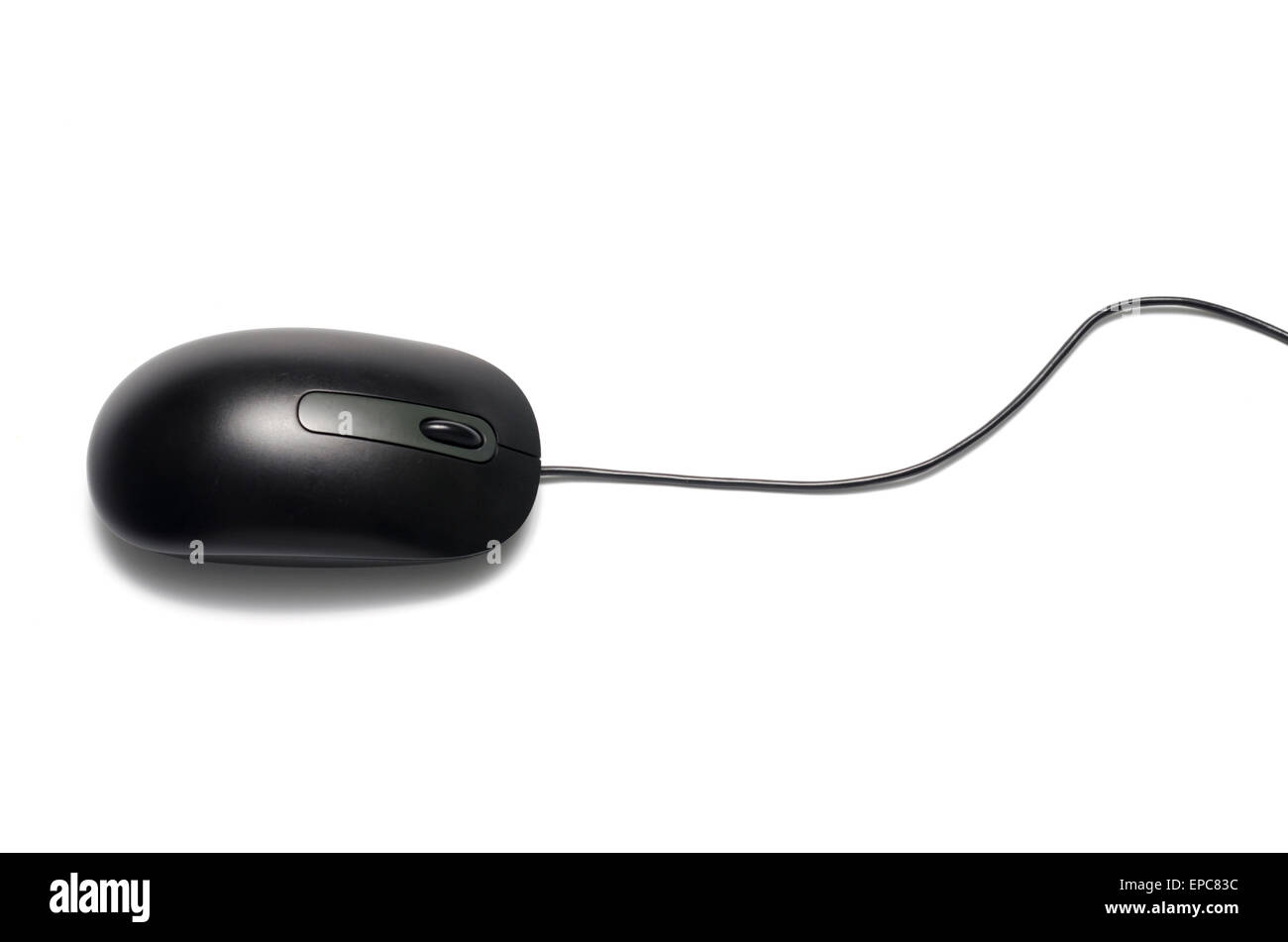black computer mouse on a white background Stock Photo - Alamy