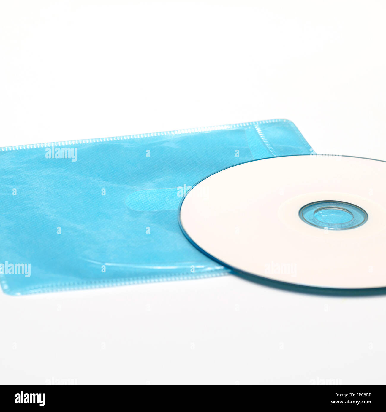 blue plastic dvd case on a white background Stock Photo - Alamy