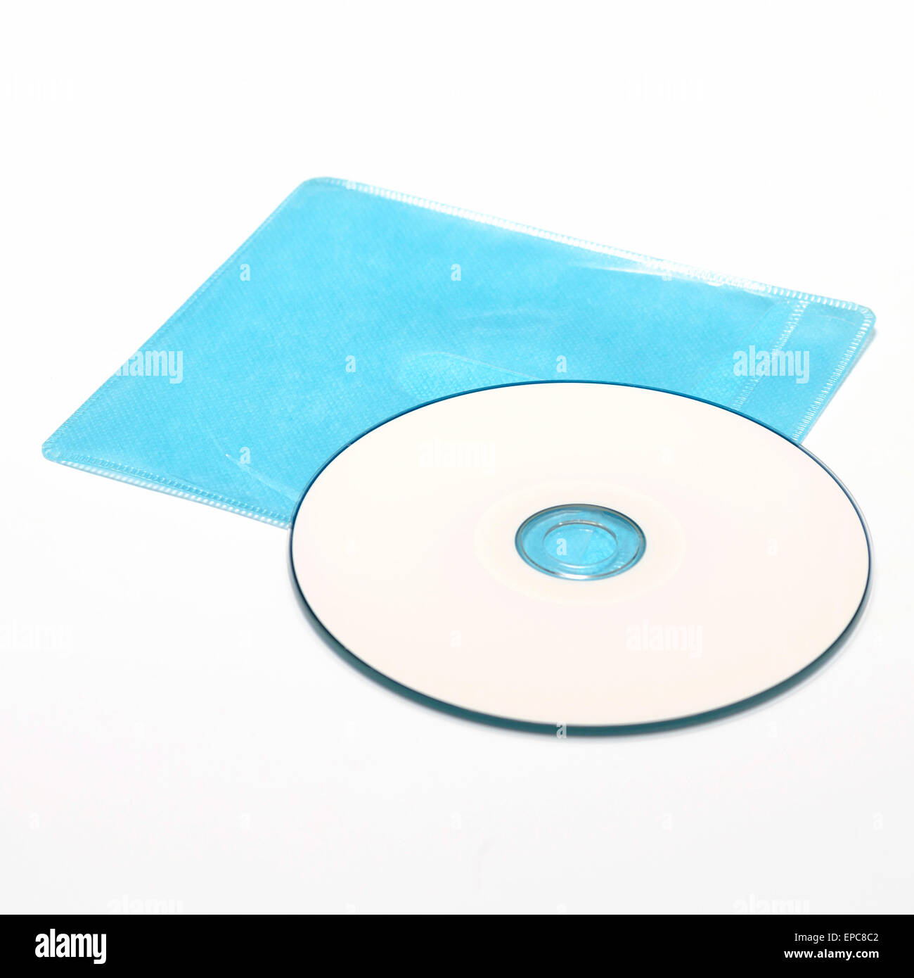 blue plastic dvd case on a white background Stock Photo - Alamy