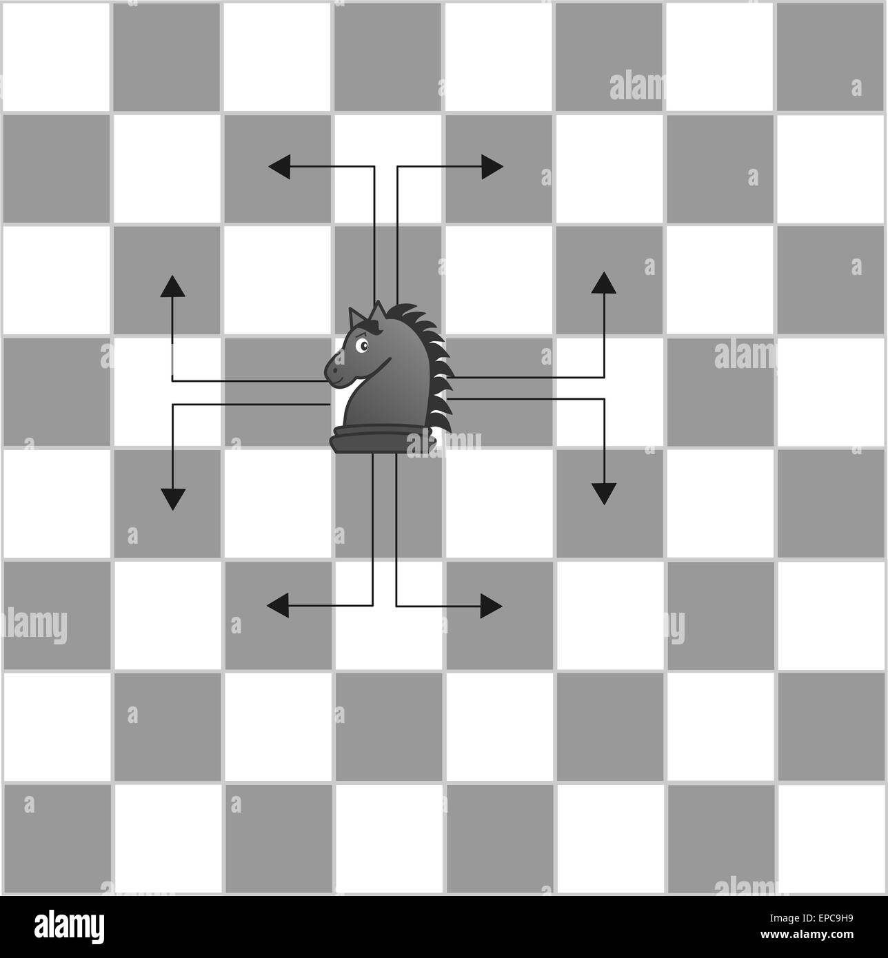 Knight chess piece cartoon illustration hi-res stock photography and ...