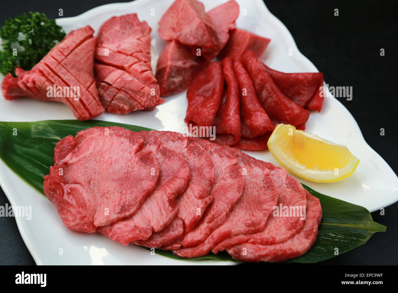 Raw beef tongue hi-res stock photography and images - Alamy