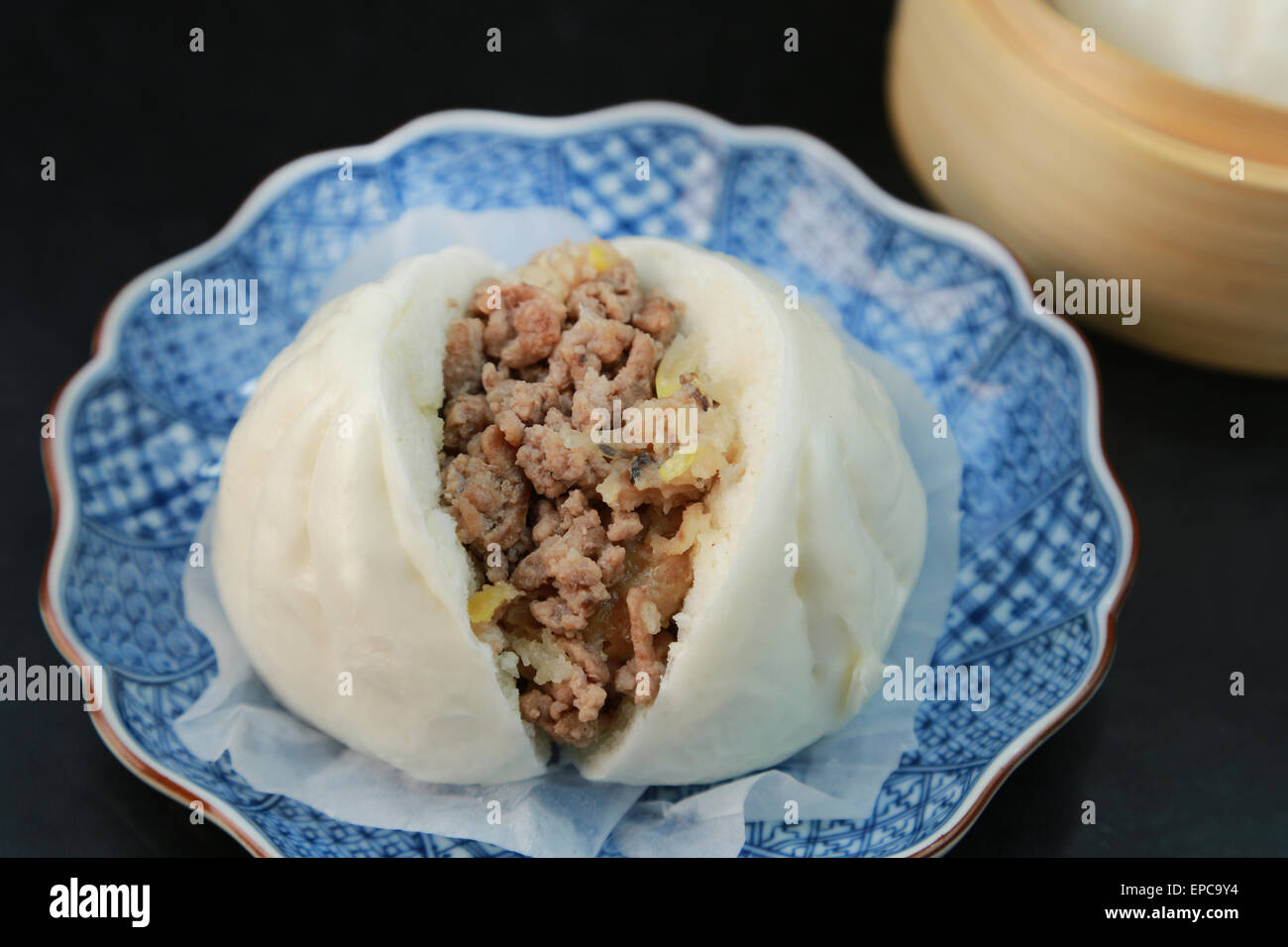 Steamed Meat Bun Stock Photo - Alamy
