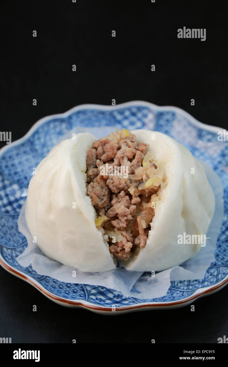Steamed Meat Bun Stock Photo - Alamy
