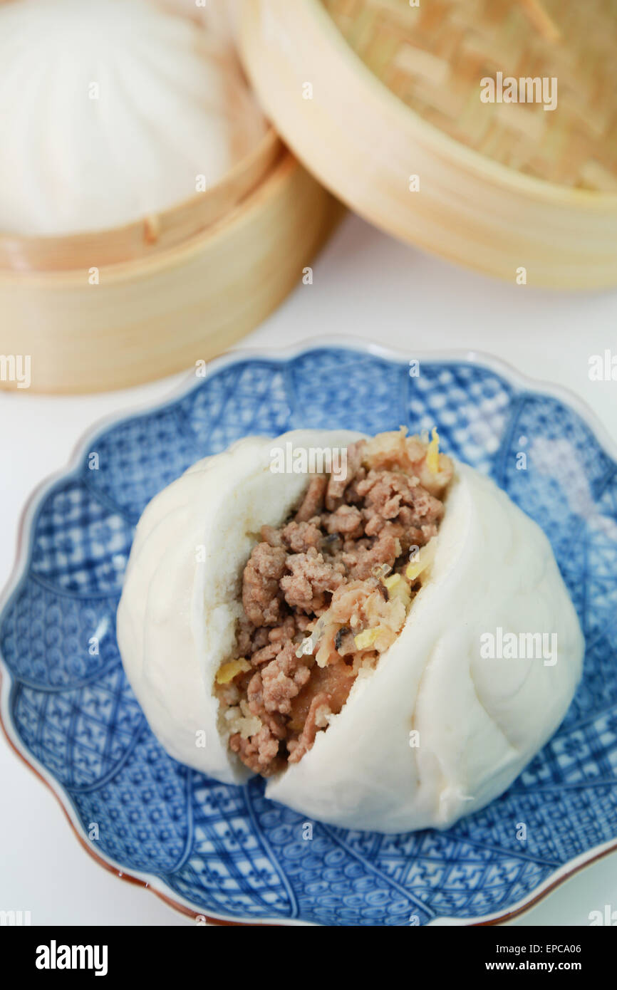 Steamed Meat Bun Stock Photo - Alamy