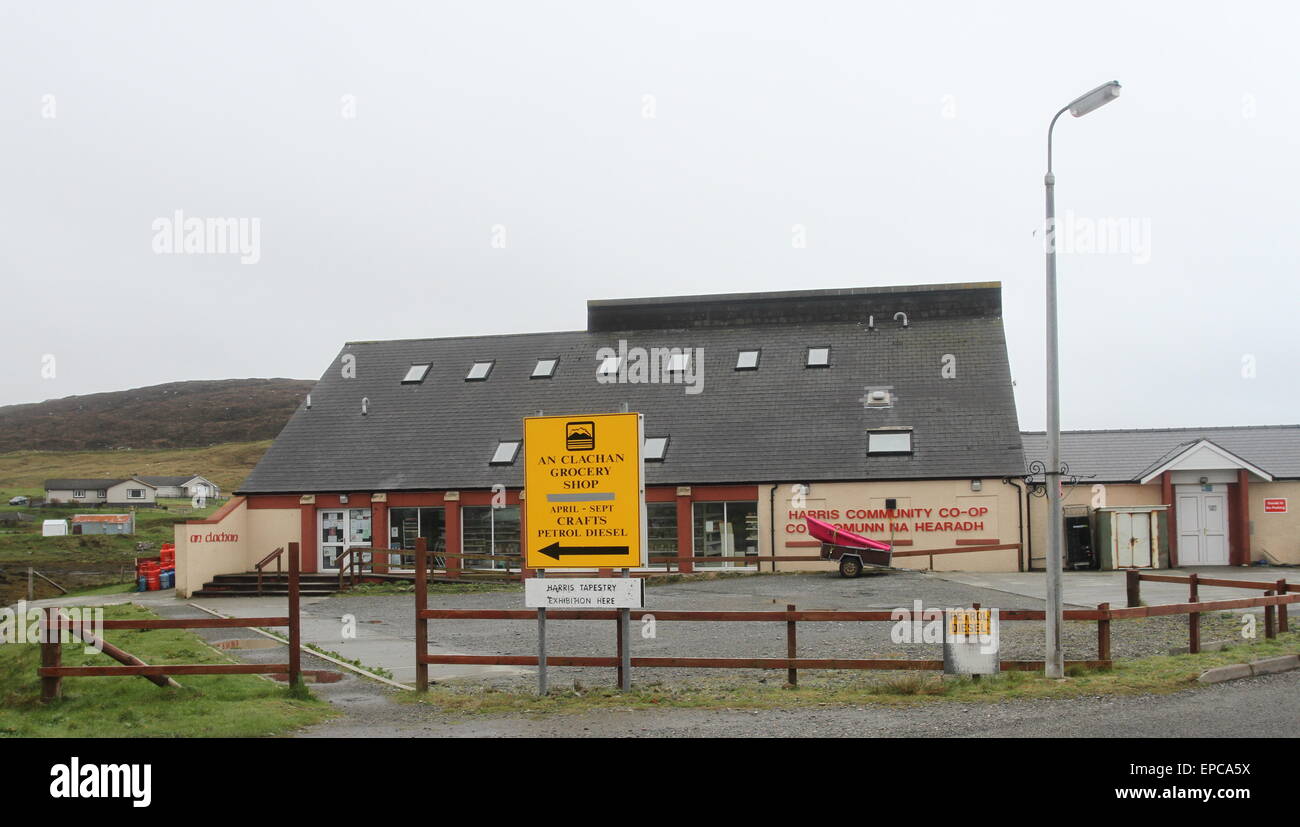 Leverburgh village shop Isle of Harris Scotland May 2014 Stock Photo ...