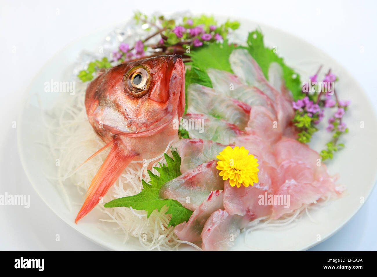 Sashimi of Japanese rockfish Stock Photo - Alamy