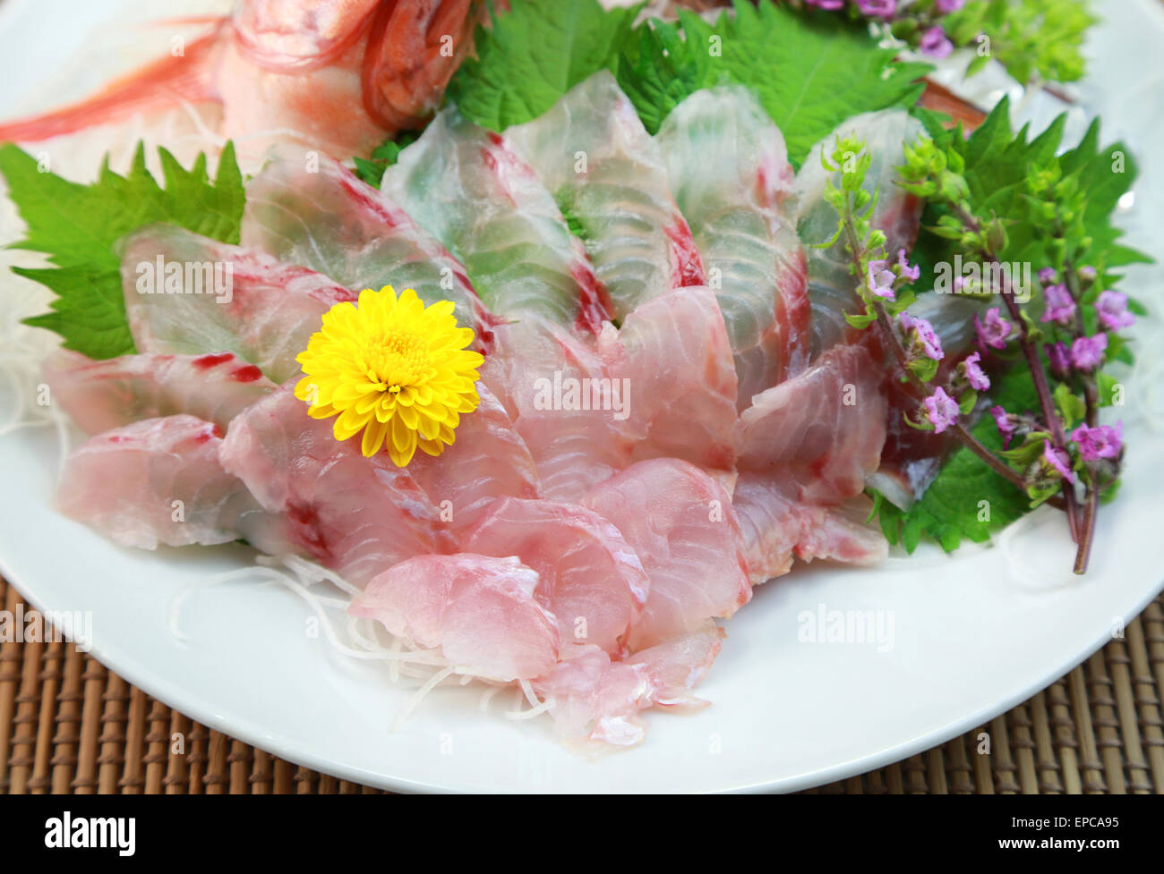 Sashimi of Japanese rockfish Stock Photo - Alamy