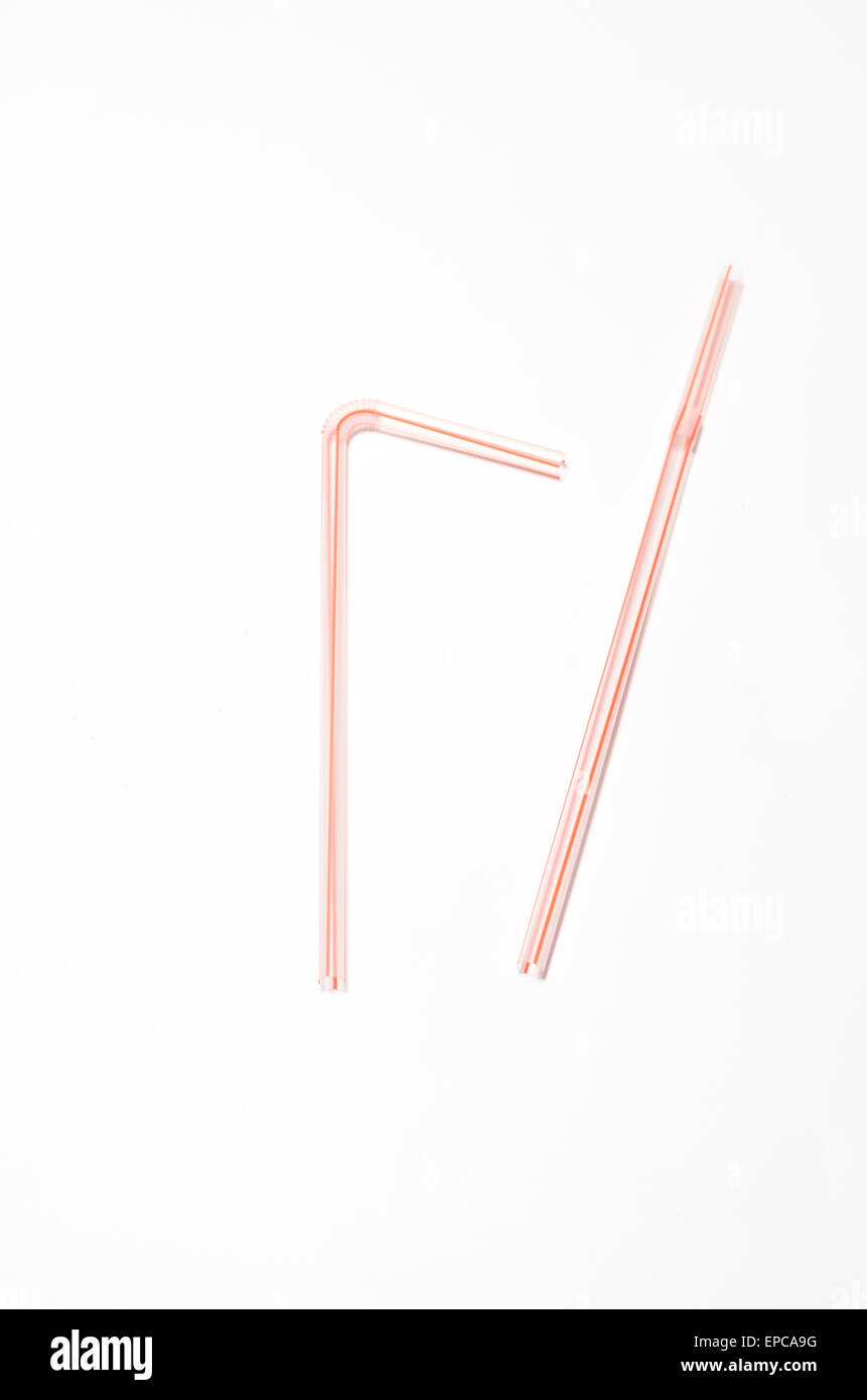 straw on a white background Stock Photo - Alamy
