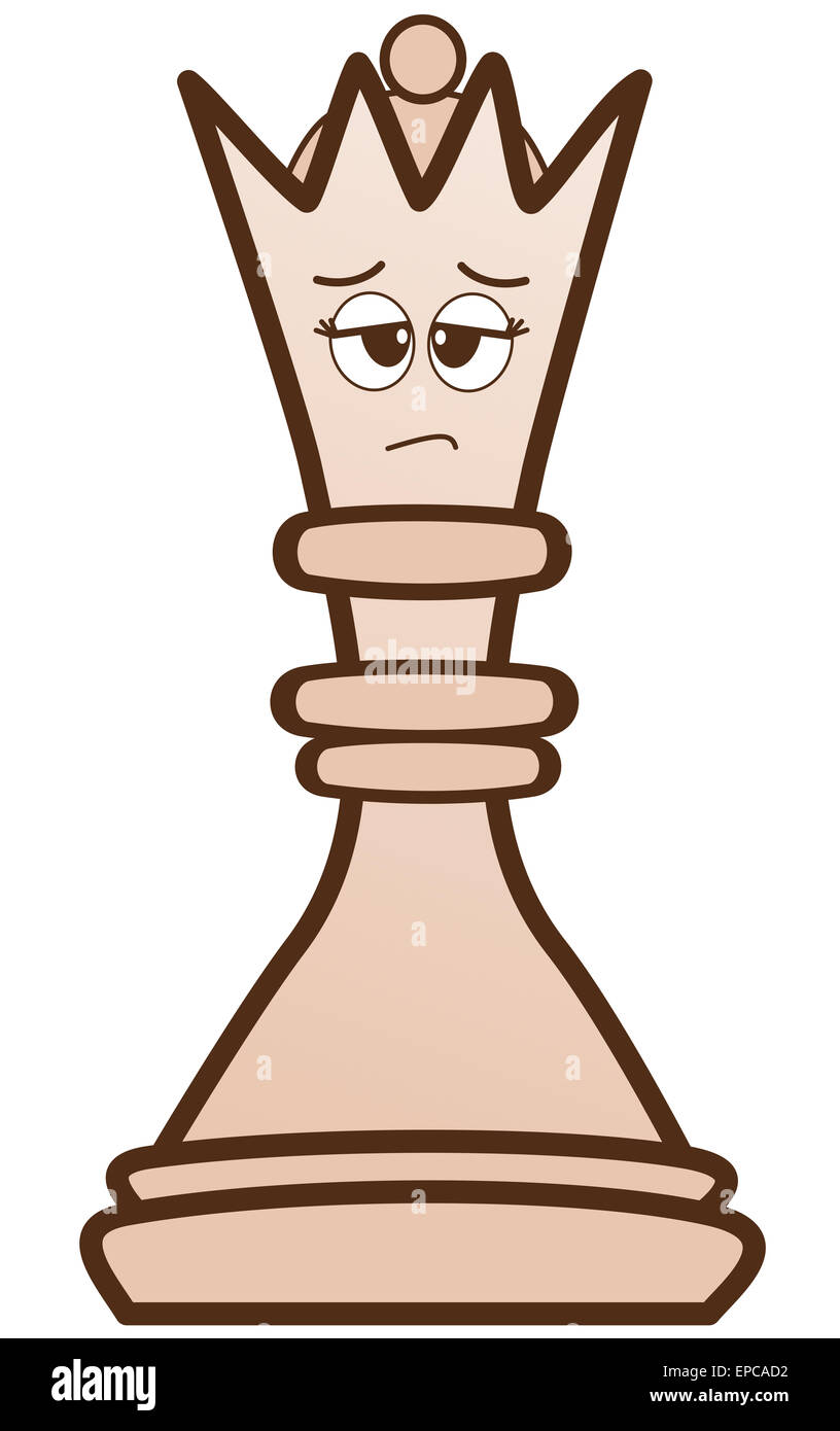 Light queen chess piece cartoon illustration Stock Photo - Alamy