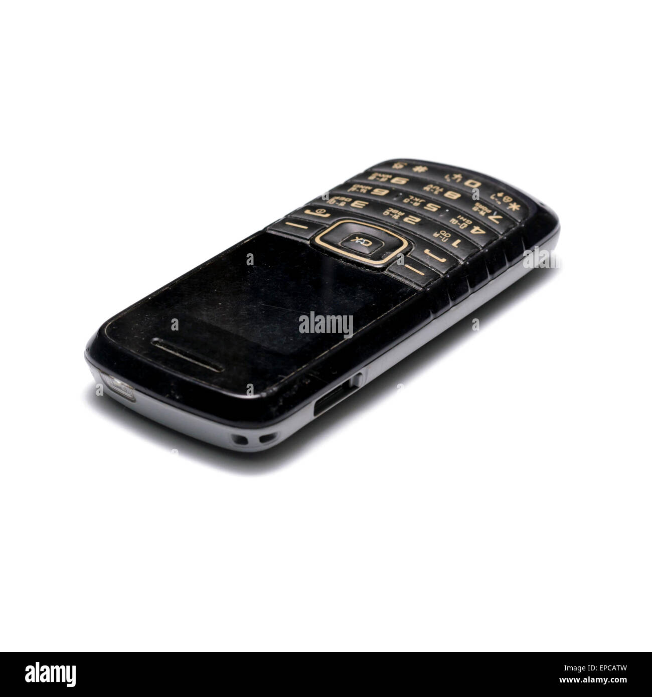 old mobile phone on a white background Stock Photo - Alamy