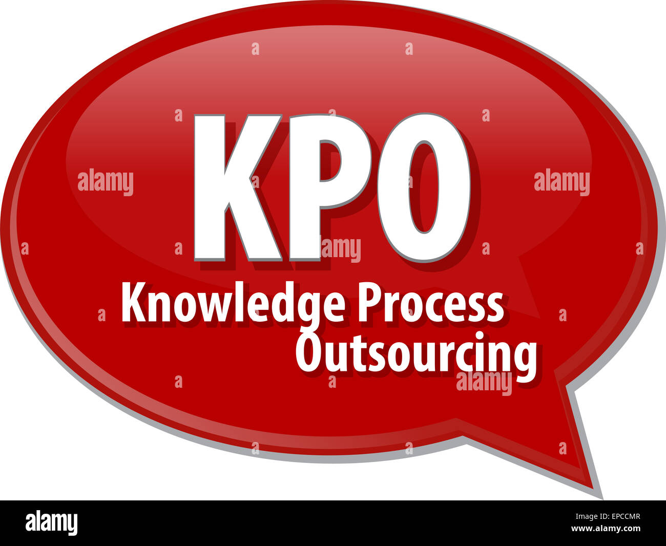 word speech bubble illustration of business acronym term KPO Knowledge ...