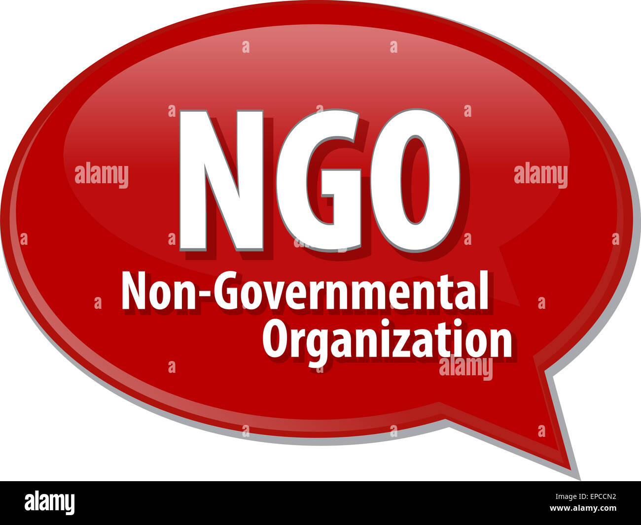 word speech bubble illustration of business acronym term NGO Non ...