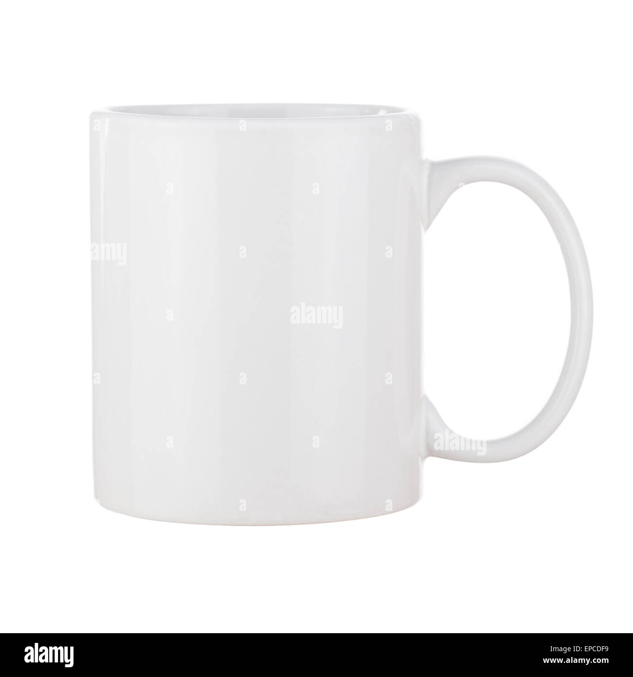 White ceramic cup for coffee isolated on white background. Side view ...