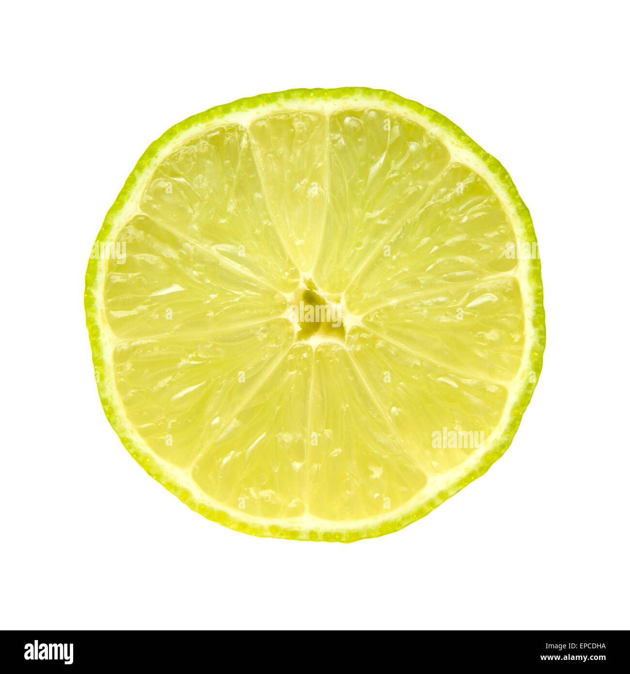fresh green cut lime fruit isolated on white background Stock Photo - Alamy