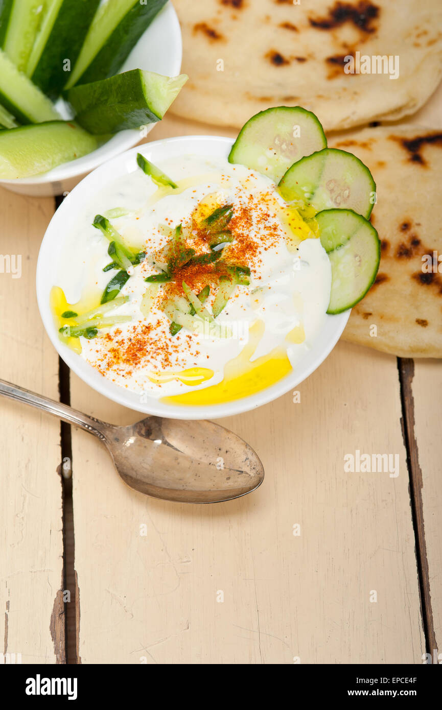 Arab middle east salatit laban wa kh’yar Khyar Bi Laban goat yogurt and ...