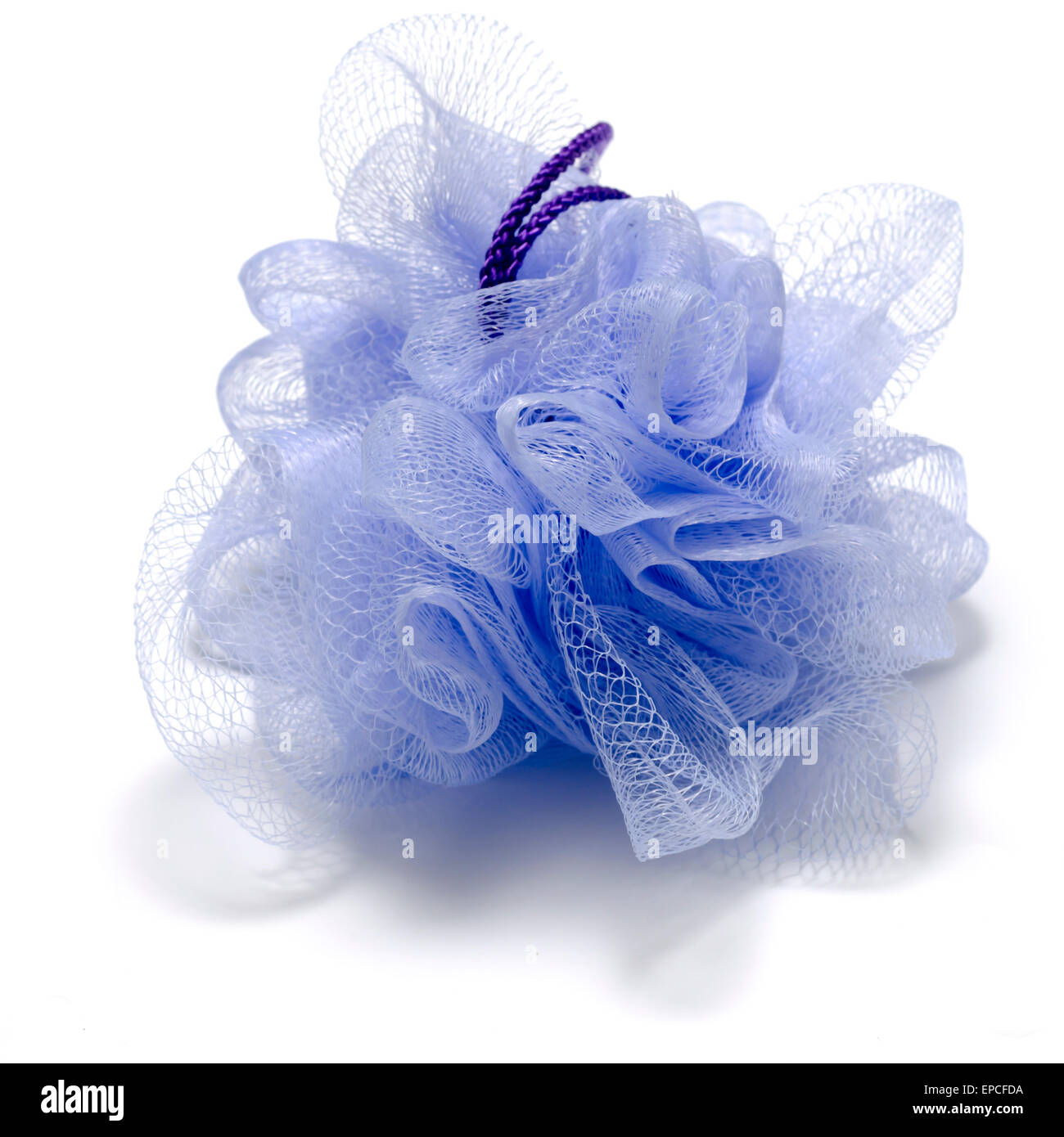 purple bath puff isolated on a white background Stock Photo - Alamy