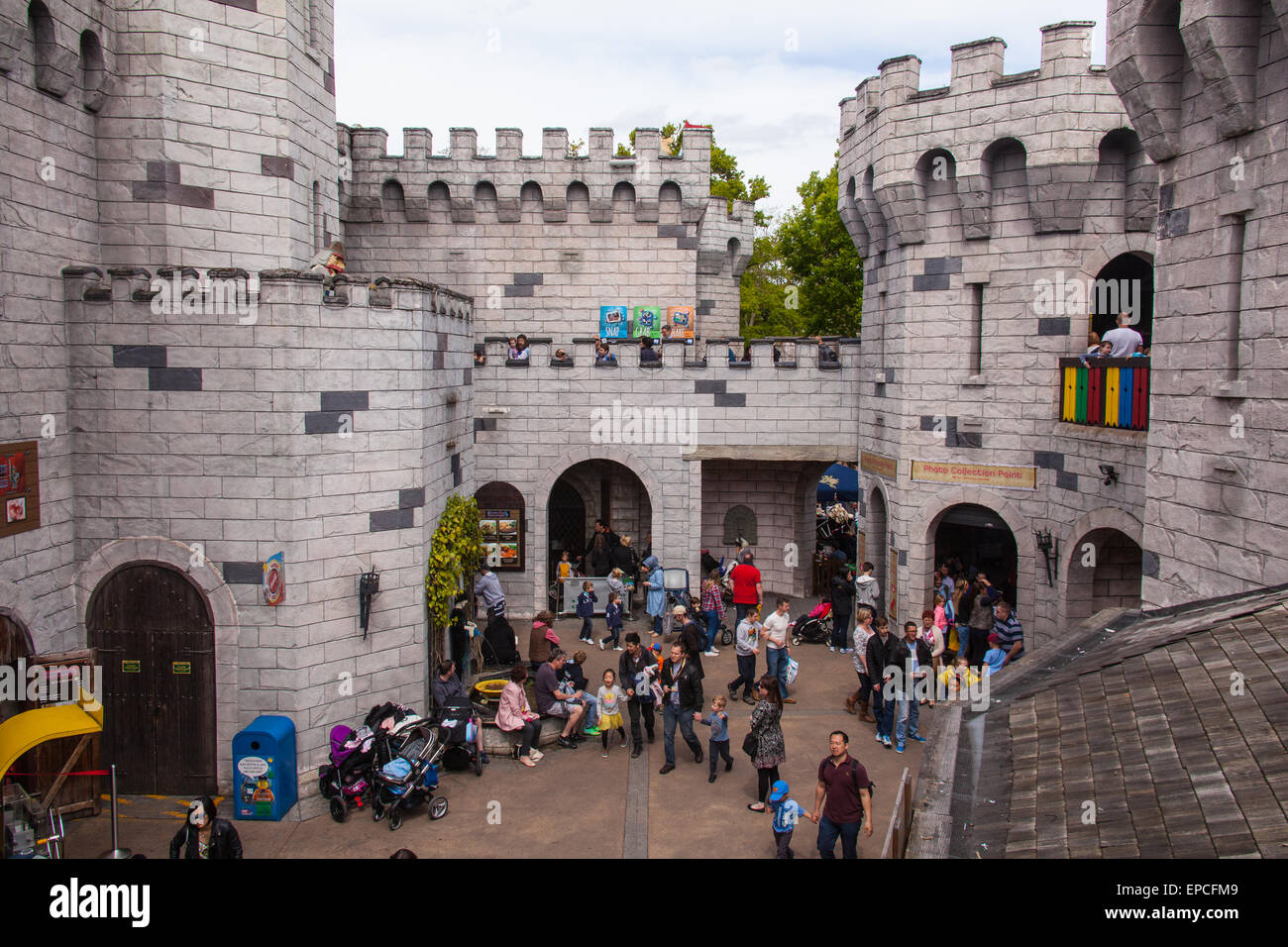 The castle containing the Dragon roller coaster ride, Legoland Windsor ...