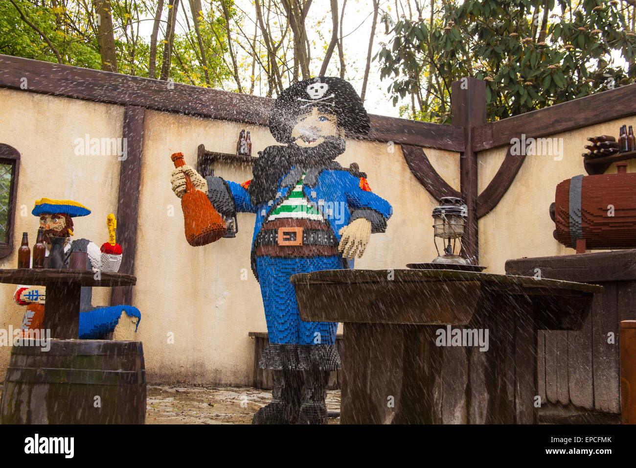 Pirate Falls log ride at Legoland, Windsor, London, England, United ...