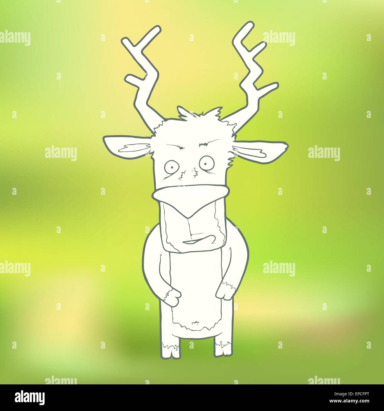 Stag drawn Stock Vector Images - Alamy