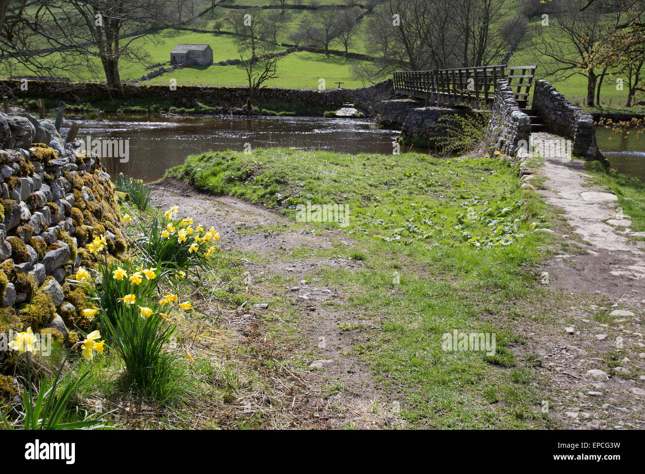 Village of Starbottom, Yorkshire, England. Picturesque spring view of ...