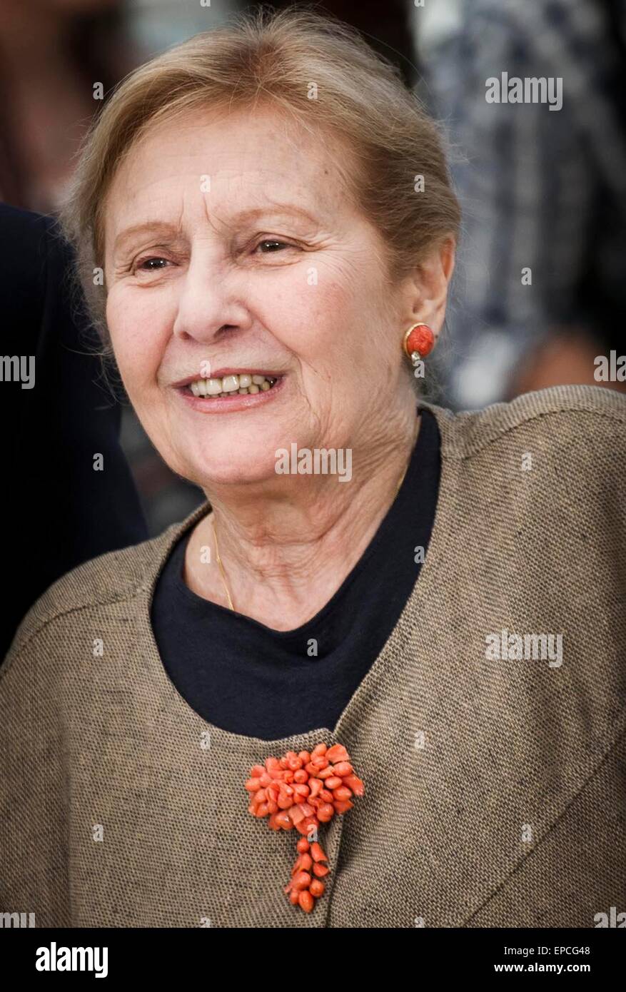 Cannes, France. 16th May, 2015. Italian actress Giulia Lazzarini poses ...