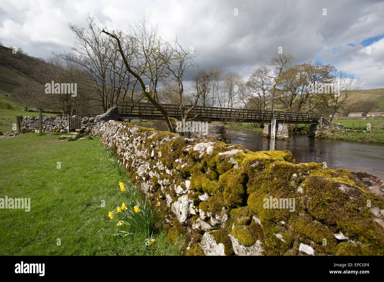 Village of Starbottom, Yorkshire, England. Picturesque spring view of ...