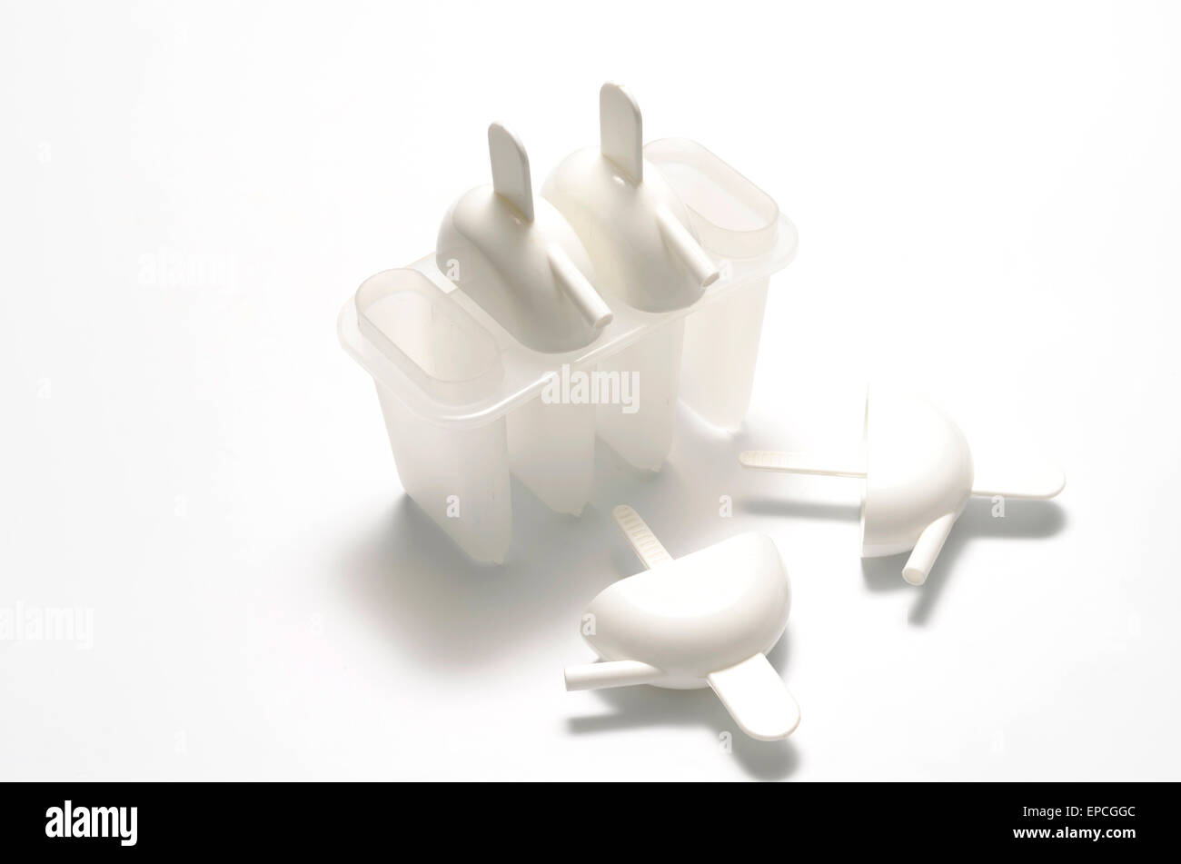 plastic ice cream making on a white background Stock Photo - Alamy