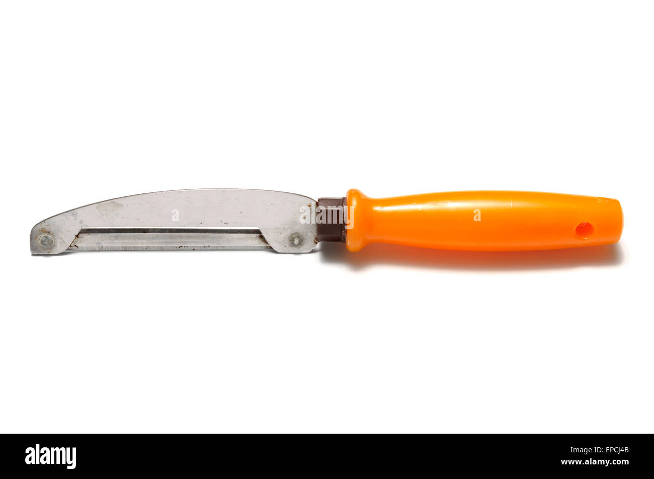 used two sharp knife on a white background Stock Photo - Alamy