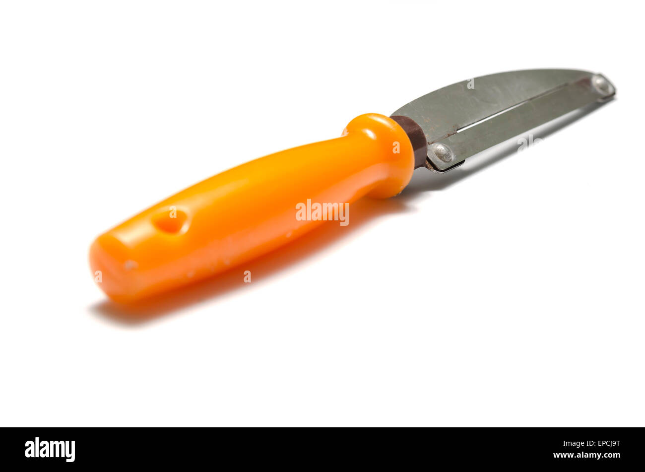 used two sharp knife on a white background Stock Photo - Alamy