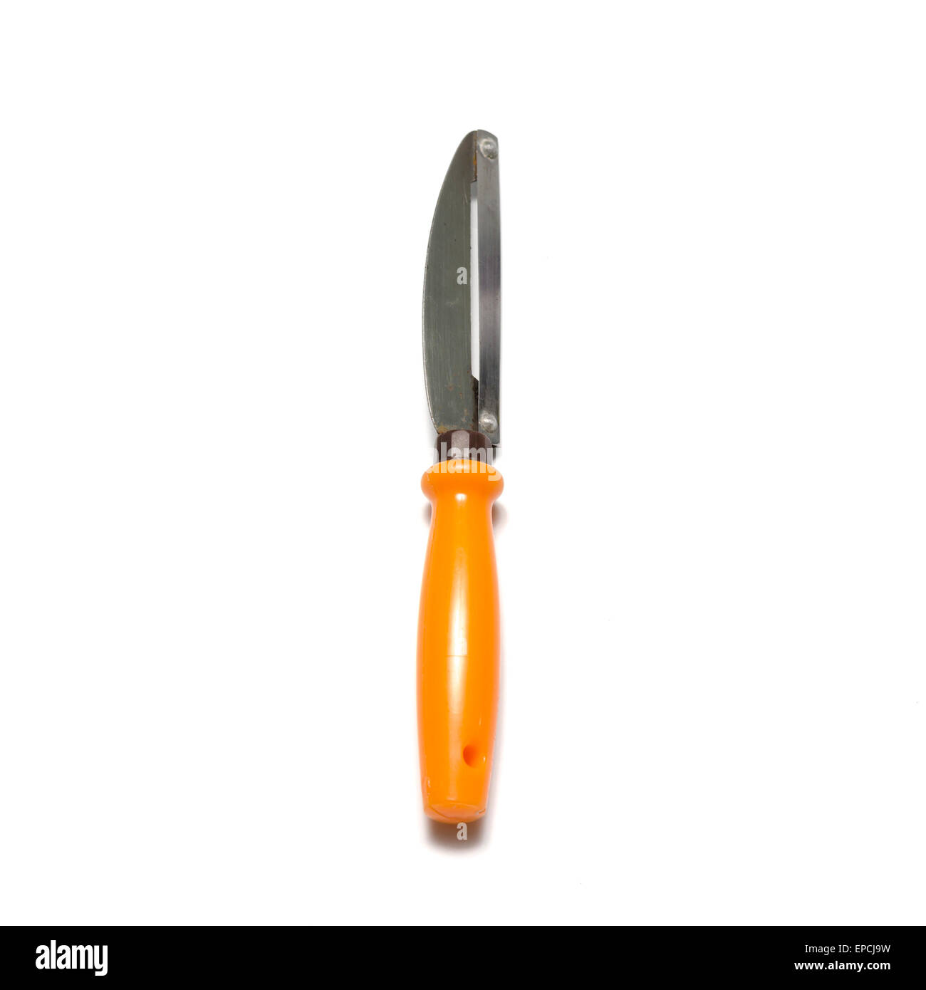 used two sharp knife on a white background Stock Photo - Alamy