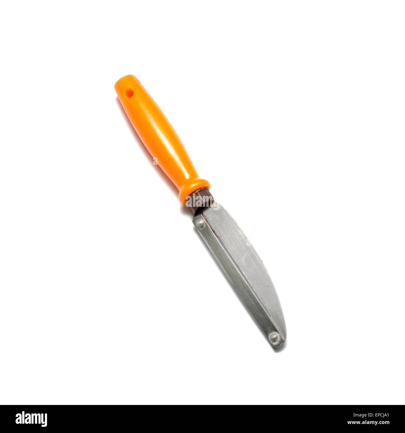 used two sharp knife on a white background Stock Photo - Alamy