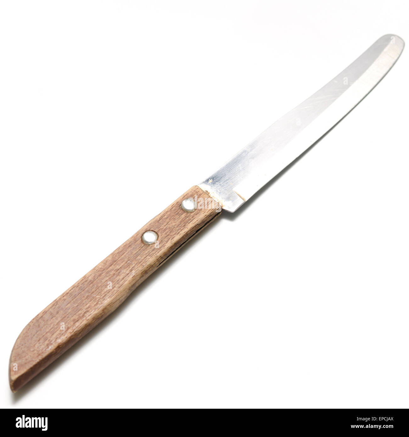 old used knife on a white background Stock Photo - Alamy