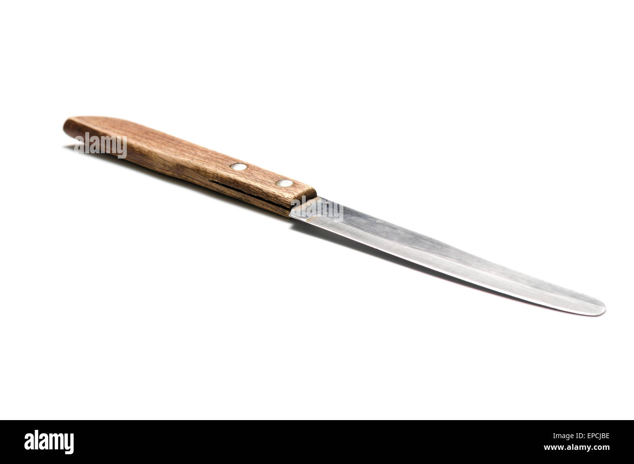old used knife on a white background Stock Photo - Alamy