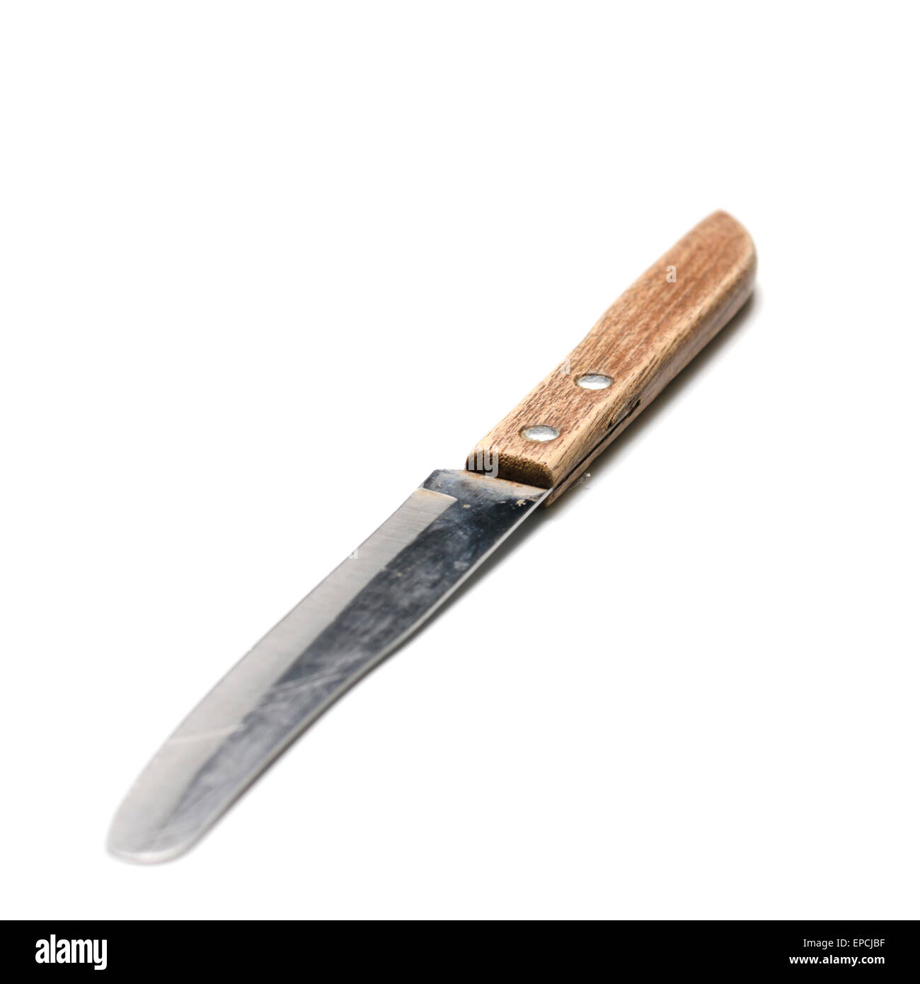 old used knife on a white background Stock Photo - Alamy