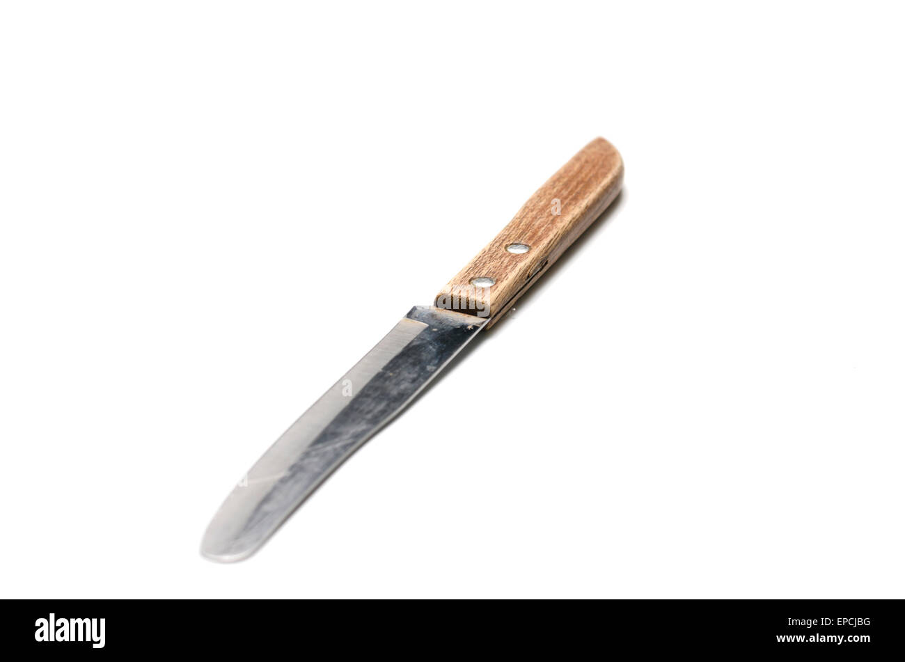 old used knife on a white background Stock Photo - Alamy