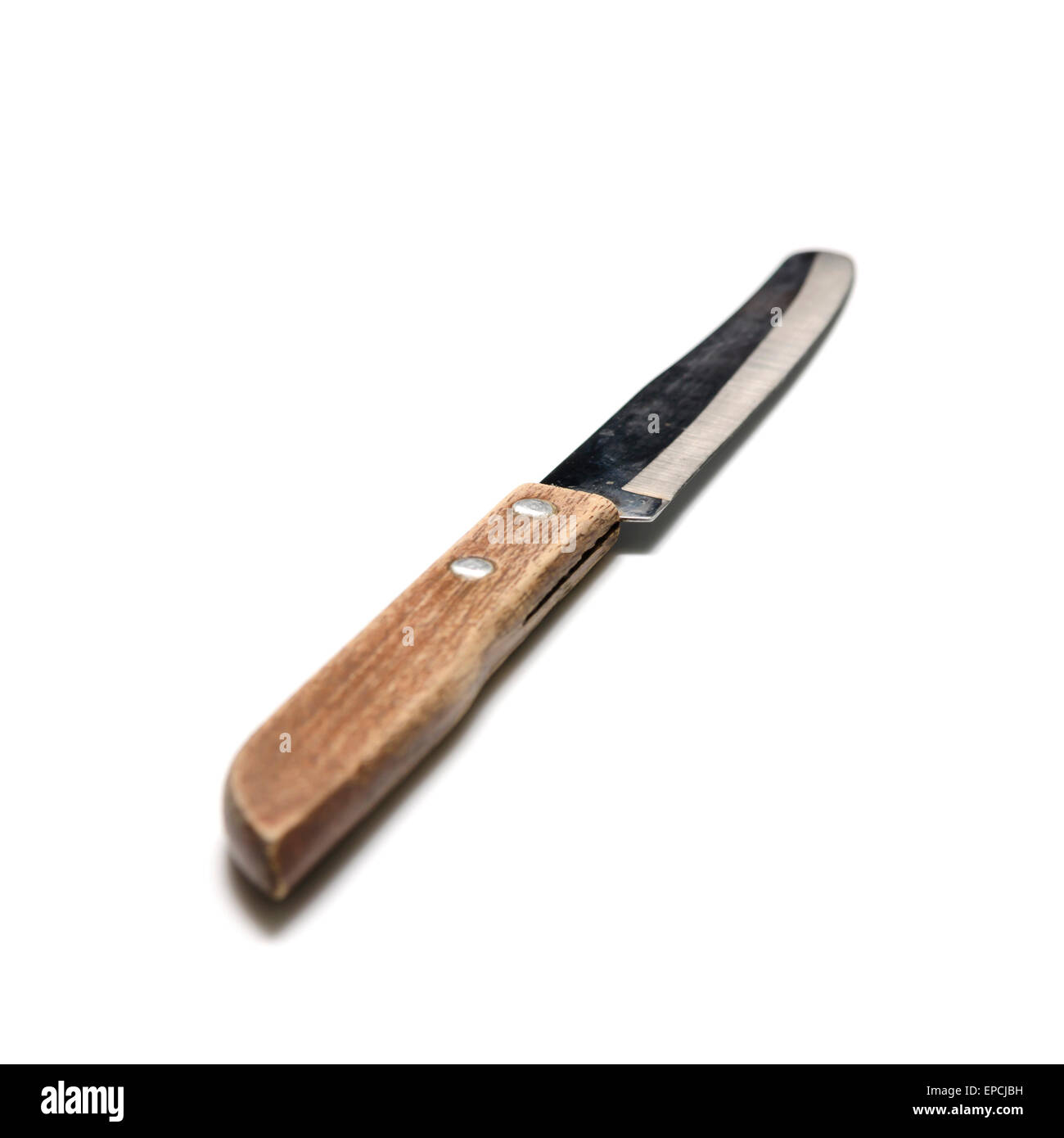 old used knife on a white background Stock Photo - Alamy