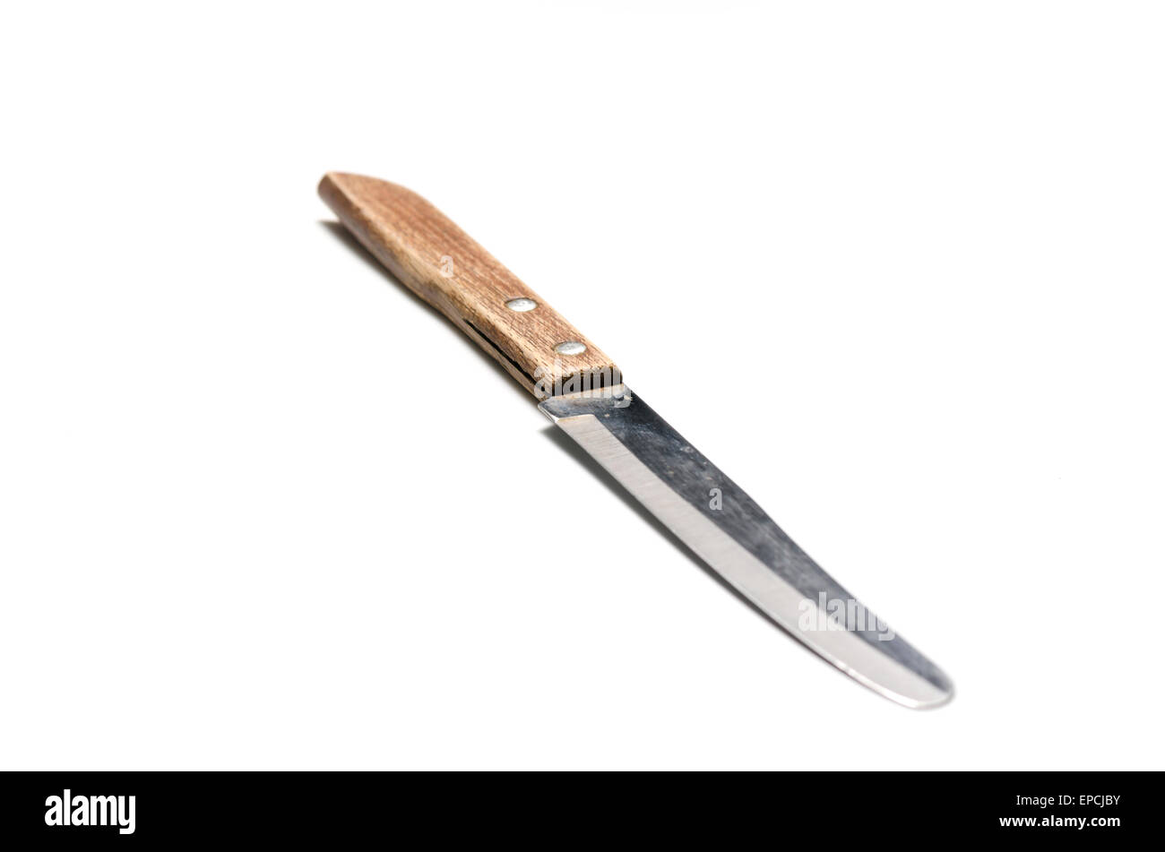 old used knife on a white background Stock Photo - Alamy