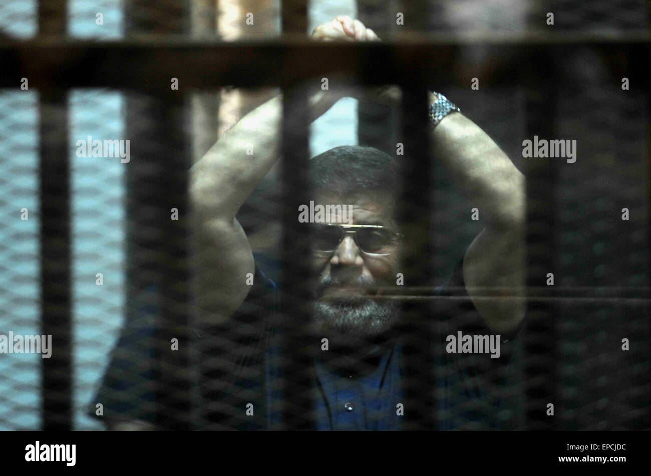Cairo, Egypt. 16th May, 2015. Former Egyptian President Mohamed Mursi ...