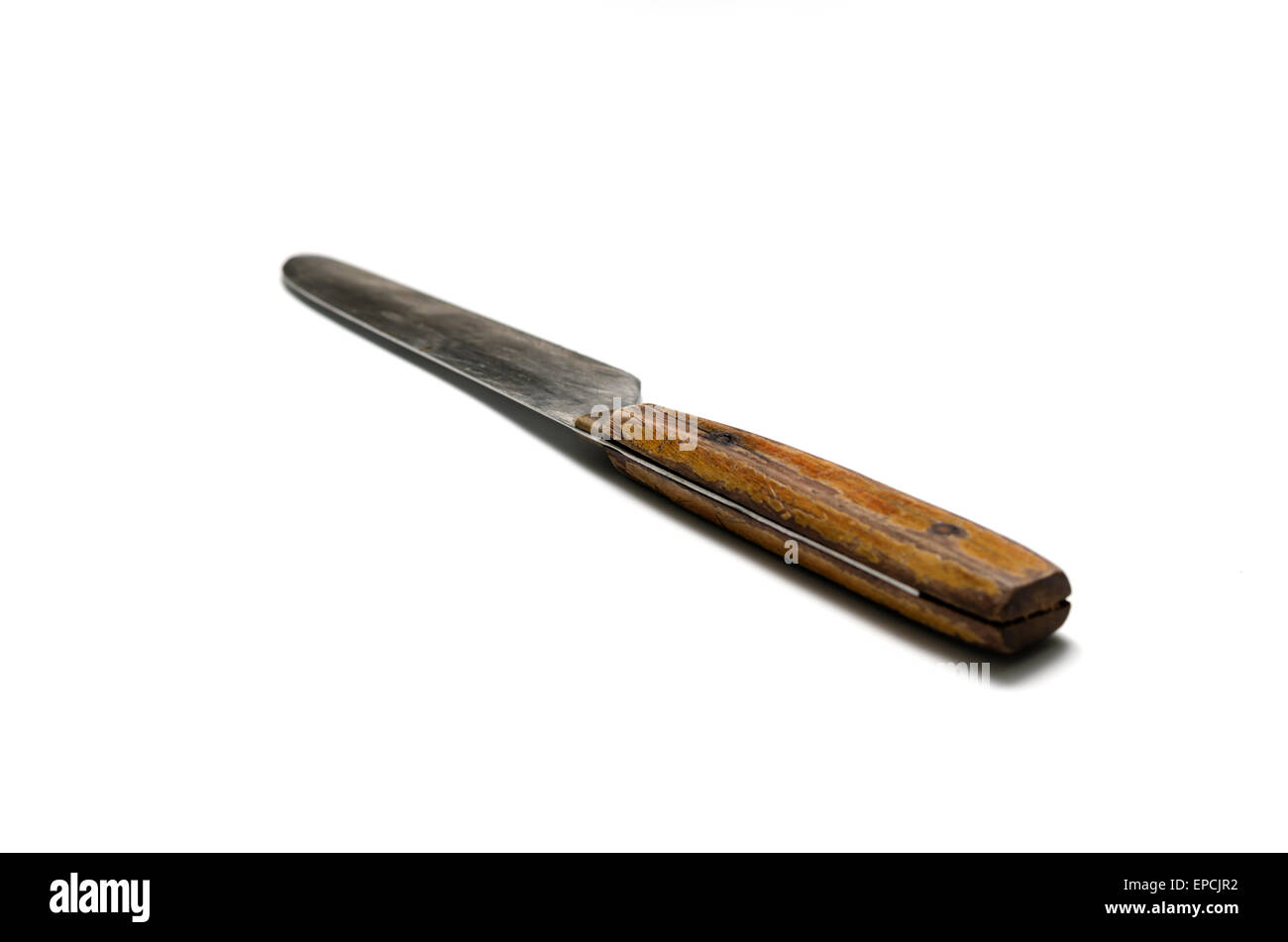 old used knife on a white background Stock Photo - Alamy